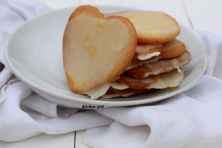 Lemon Shortbread Heart Cookies Recipe for Tea or Parties