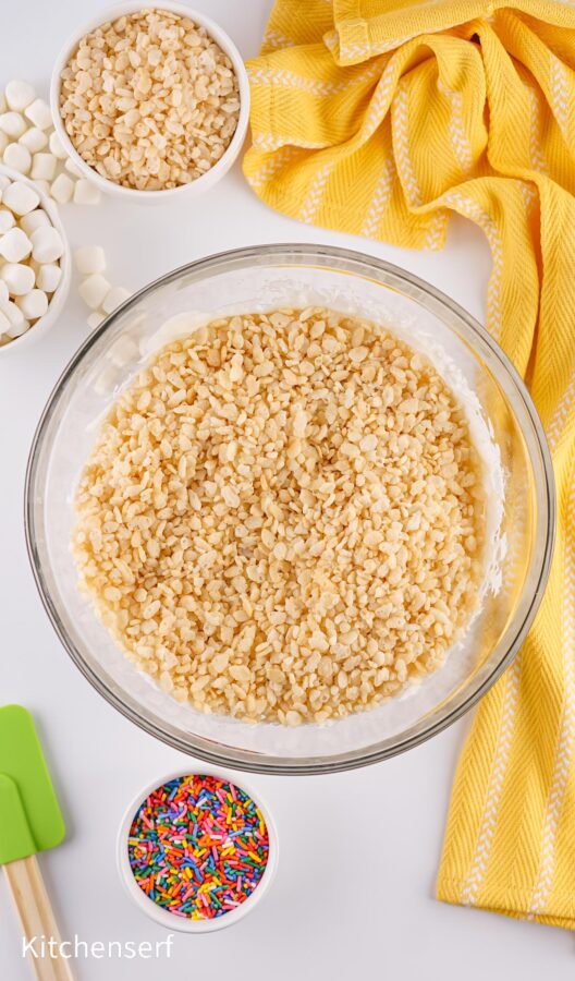 Sheet Pan Rice Krispie Treats - Kitchen Serf
